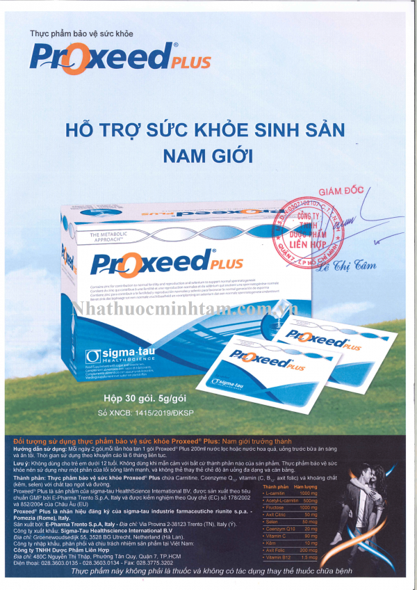 Proxeed Plus Bổ Tinh Trùng, Giảm Dị Dạng - Nhà Thuốc Minh Tâm